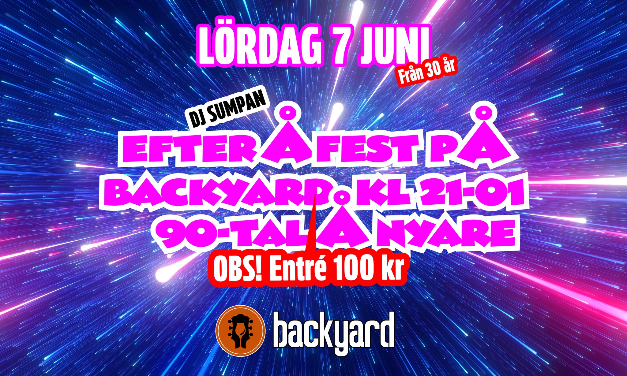 Efterfest - 90-tal & nyare dansmusik – Centrala Stadsrum